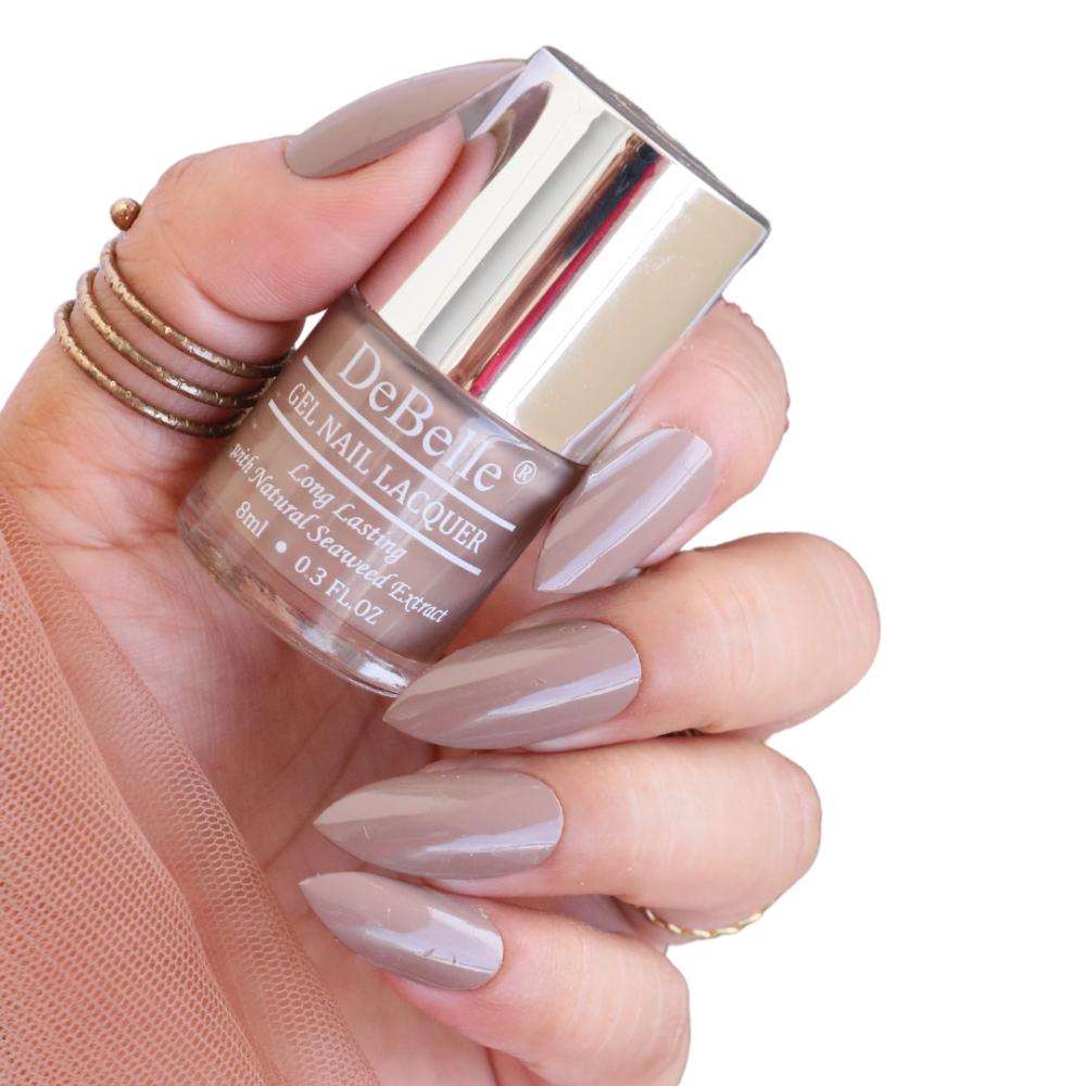 DeBelle Gel Nail Polish - Coco Bean | Pastel Light Brown Nail Polish ...