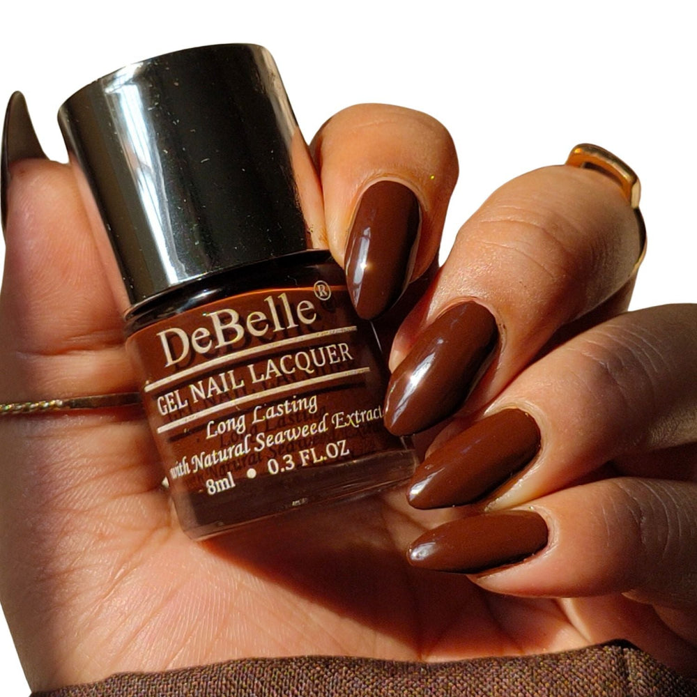 DeBelle Gel Nail Polish - Cocoa Harvest | Dark Brown Nail Polish ...